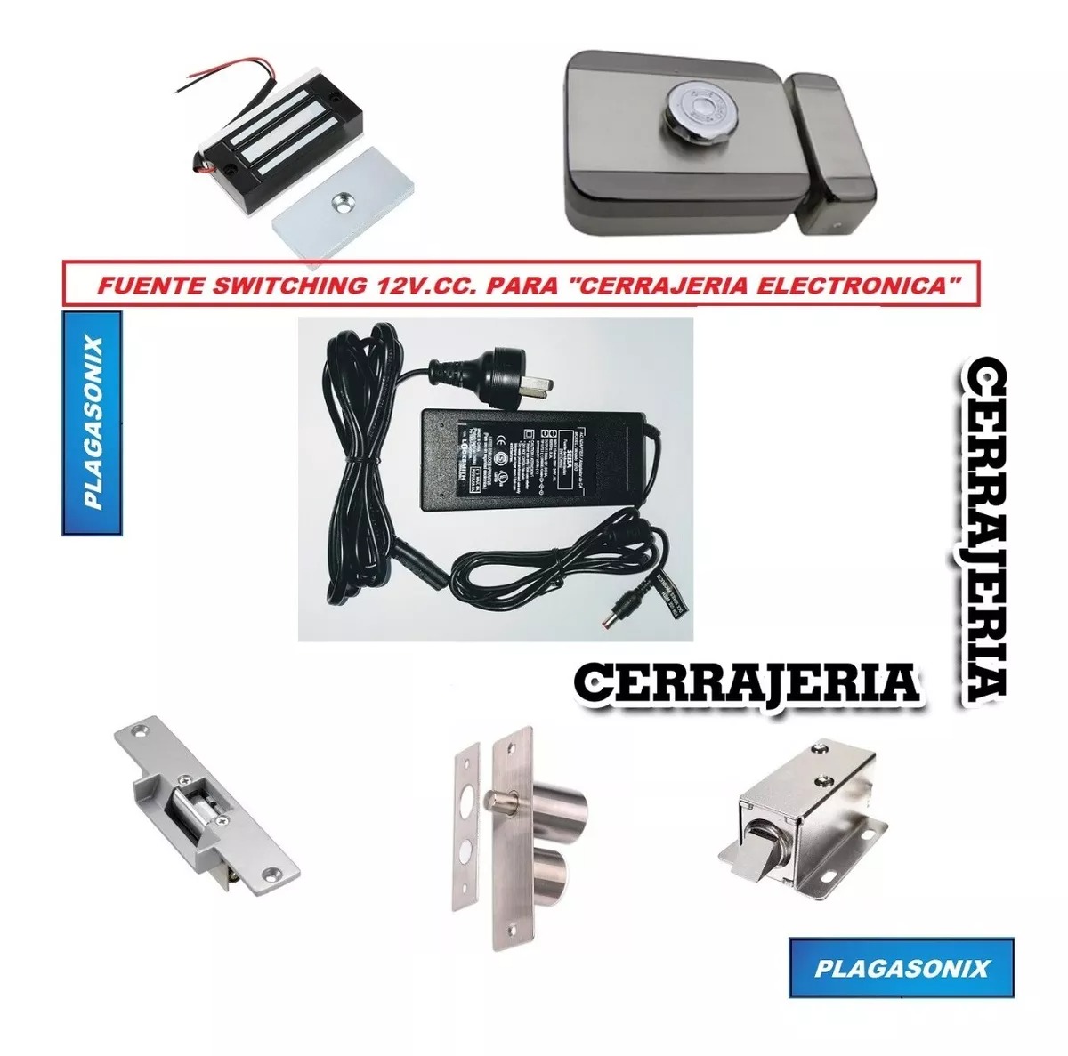 Fuente Transformador 12v. Cc. Para Cerrajeria Alim. 220v.ca. – PLAGASONIX
