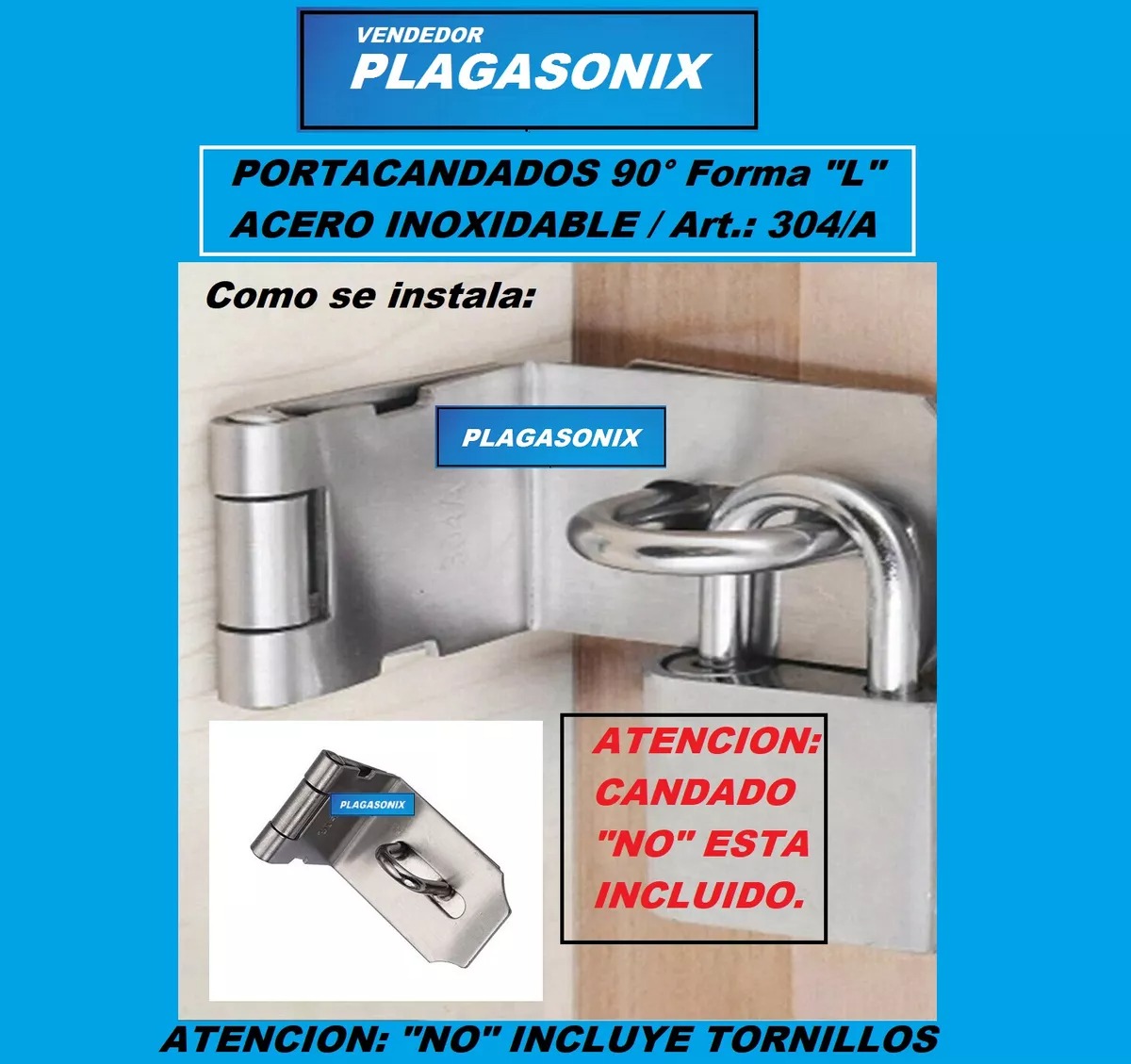 Portacandado Reforzado 90° L Acero Inoxidable 12 Unidades – PLAGASONIX