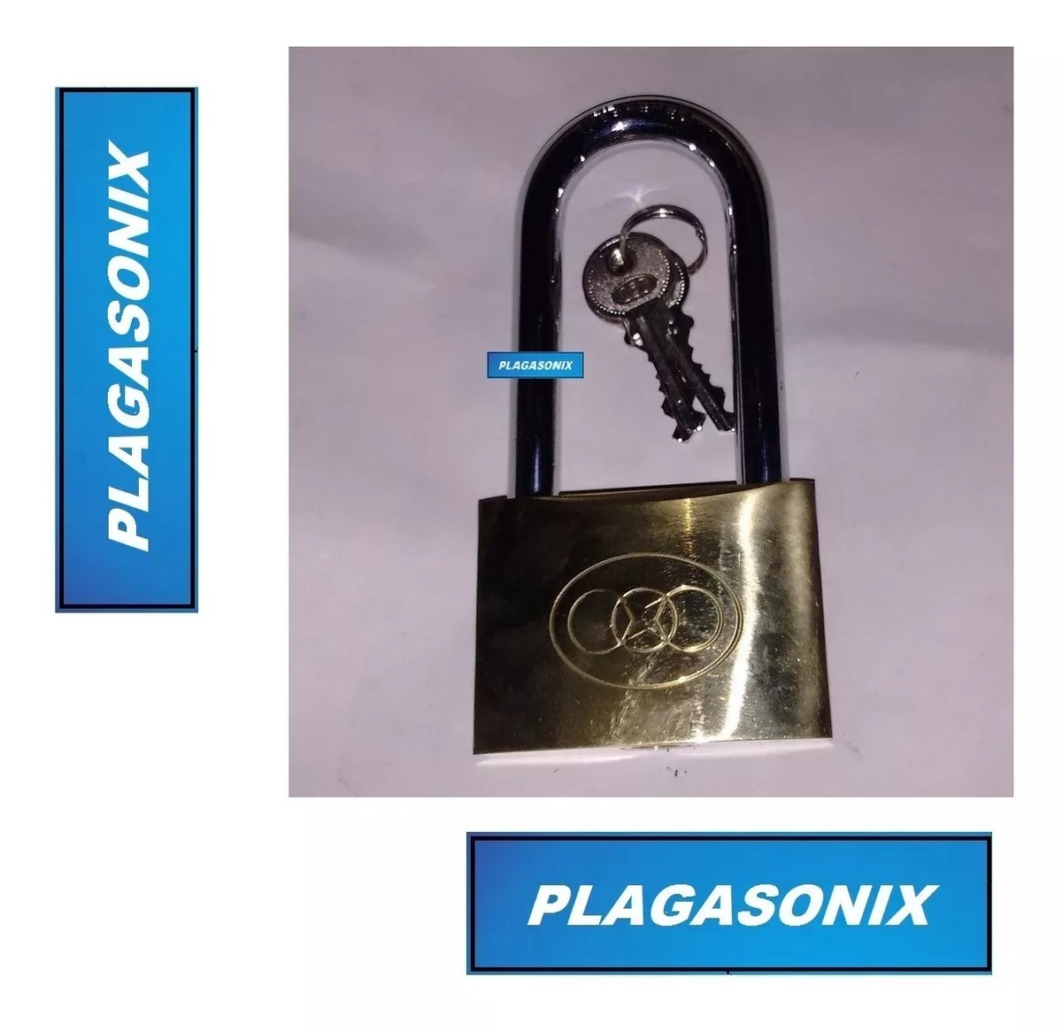 Candado Reforzado Bronce 75mm Aro Largo Doble Traba – PLAGASONIX