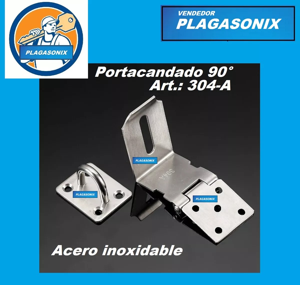 Portacandado Reforzado 90° L Acero Inoxidable 12 Unidades – PLAGASONIX